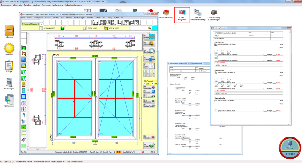 Software für Fensterbau und Handel - Ratano EDV
